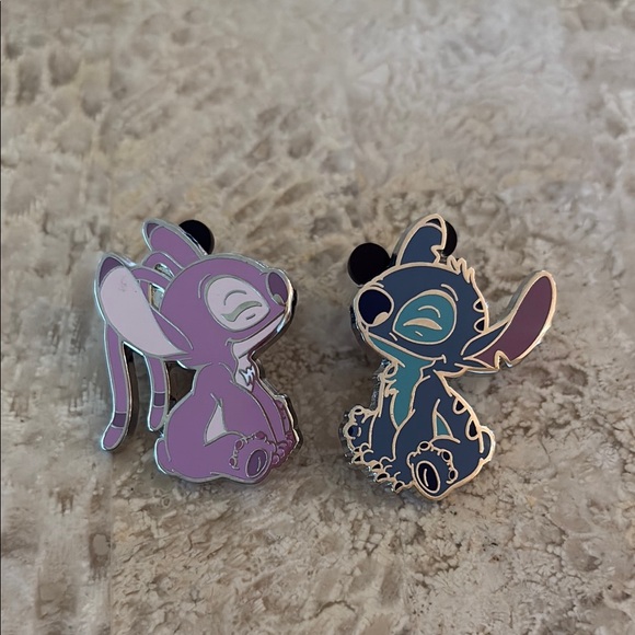 Disney | Small Pets | Stitch And Angel Enamel Pins | Poshmark